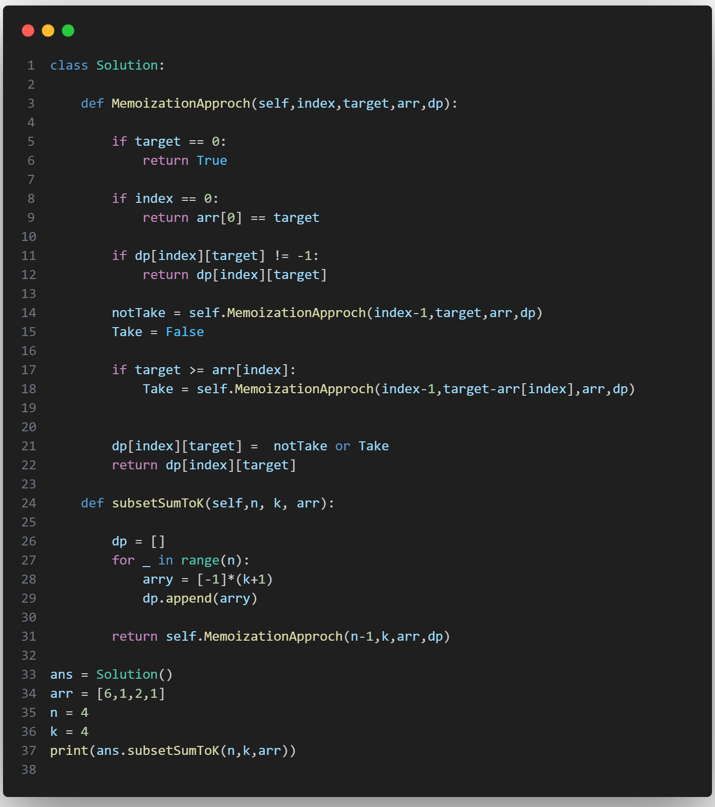 DPL14 Subset Sum Equals to Target 🔥
