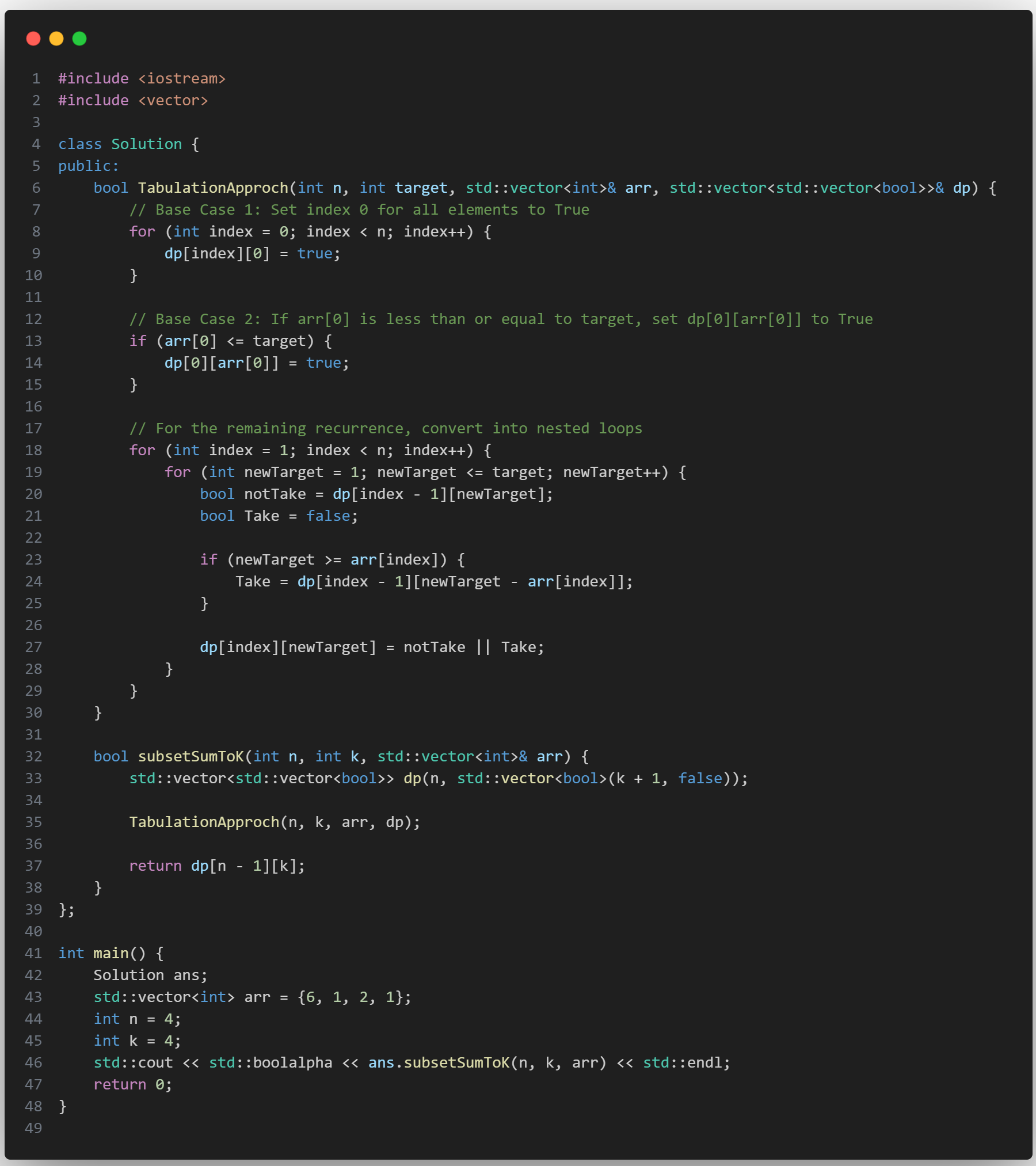 DPL14 Subset Sum Equals to Target 🔥