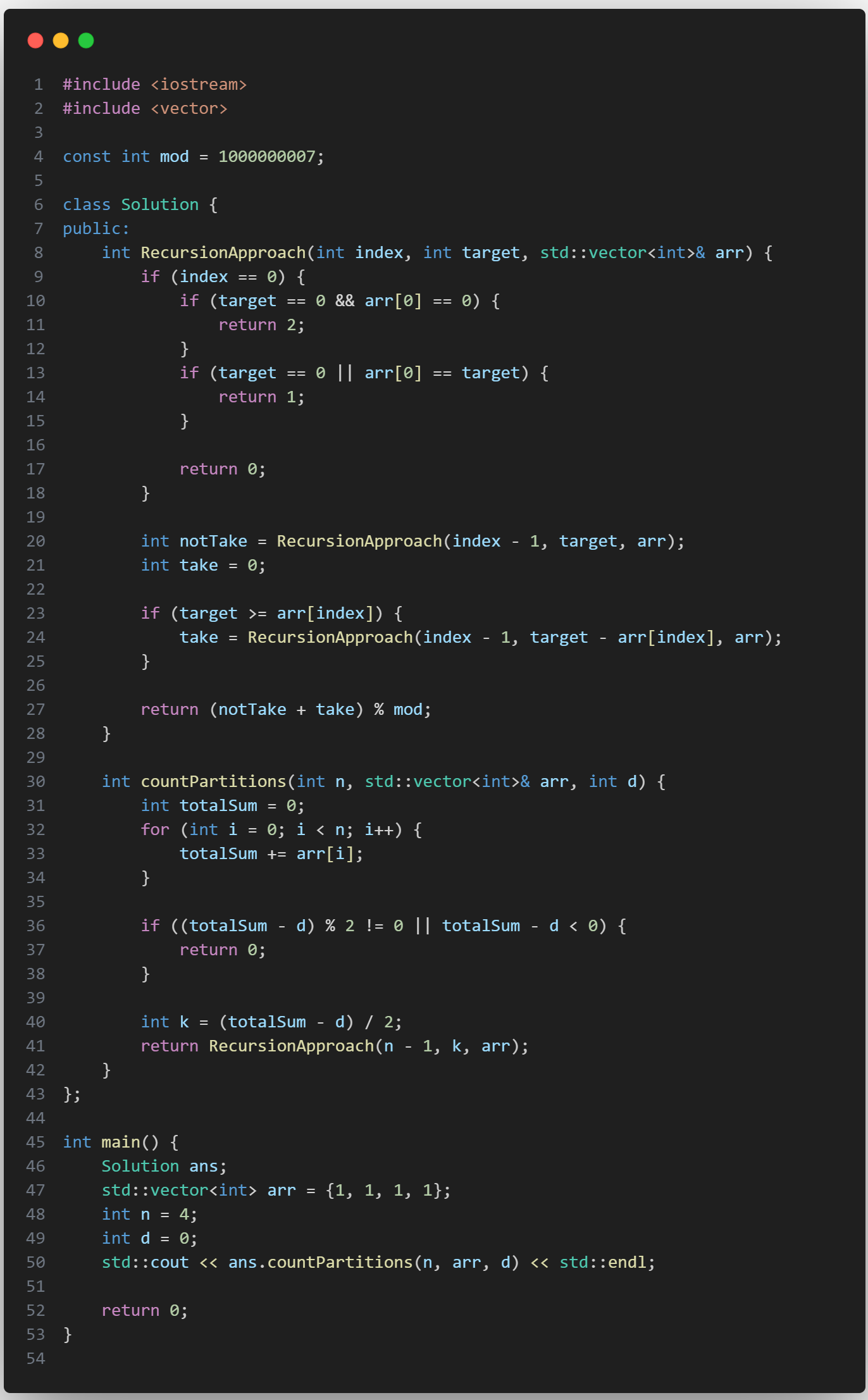 DPL18 Count Partitions With Given Difference
