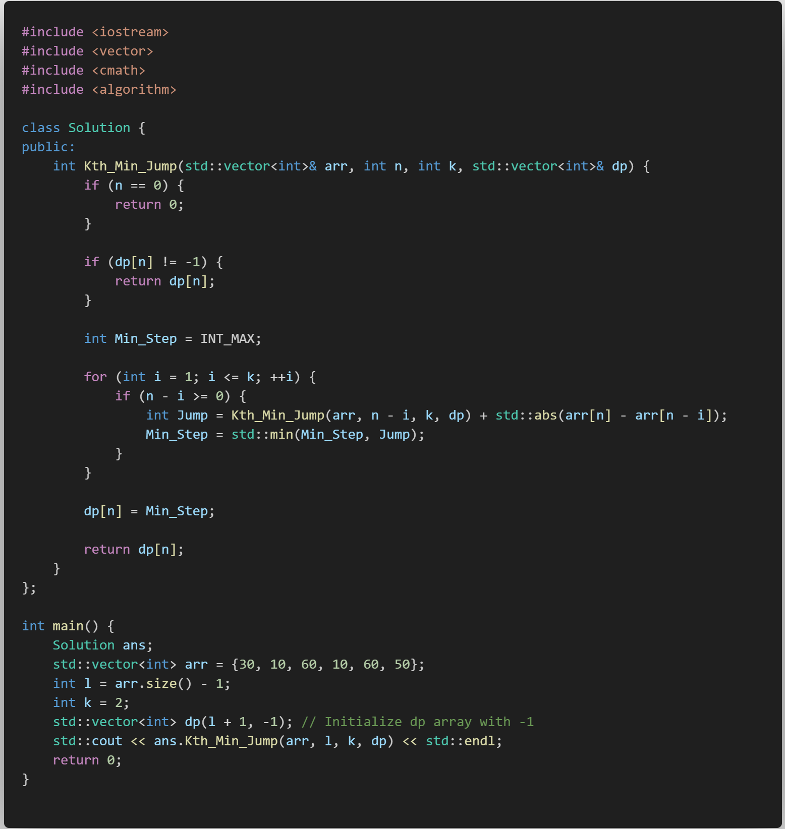 DPL4 Frog Jump with K Distance