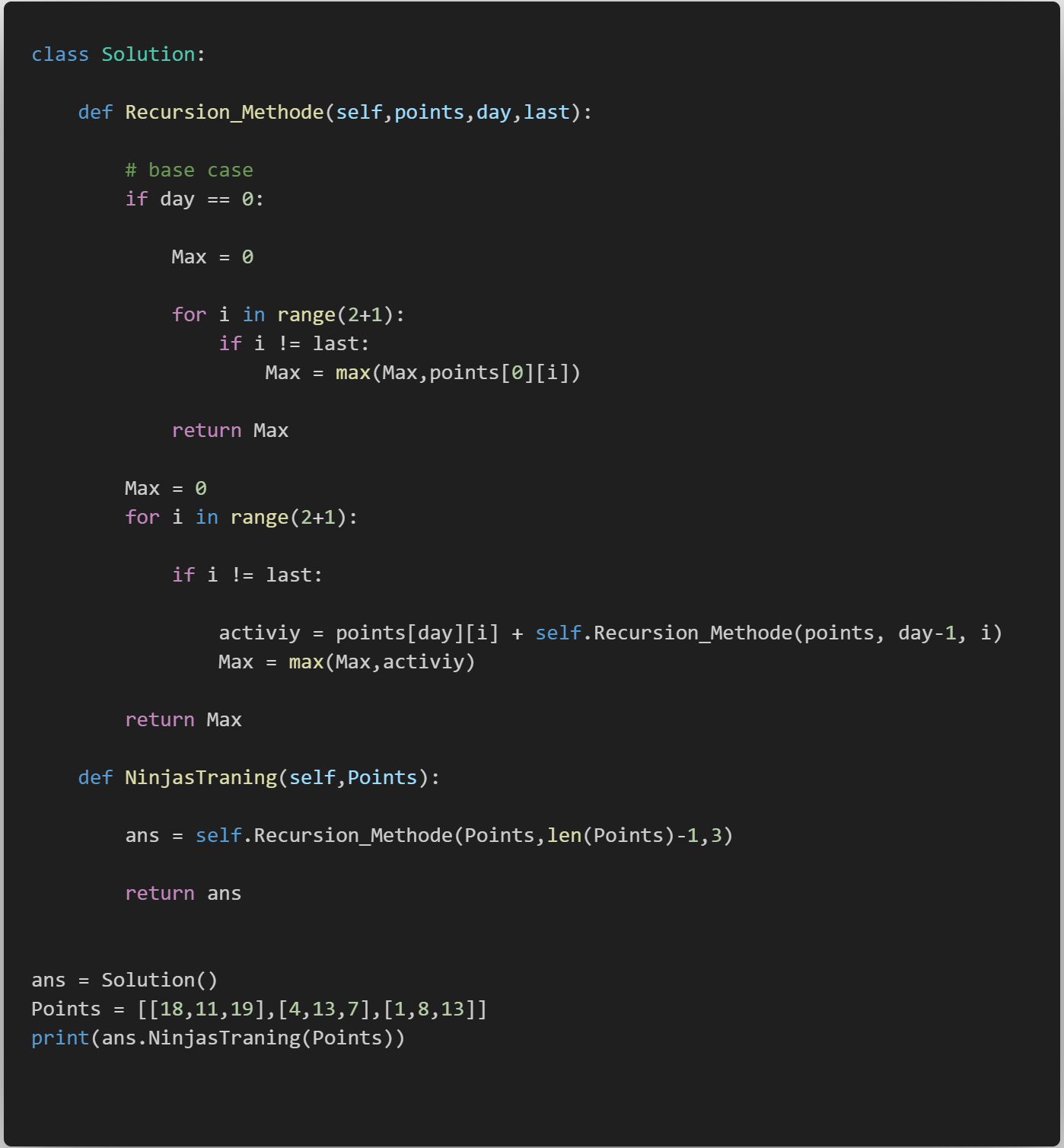 DPL7 Ninja's Training or Vacation Atcoder 2D DP 🔥