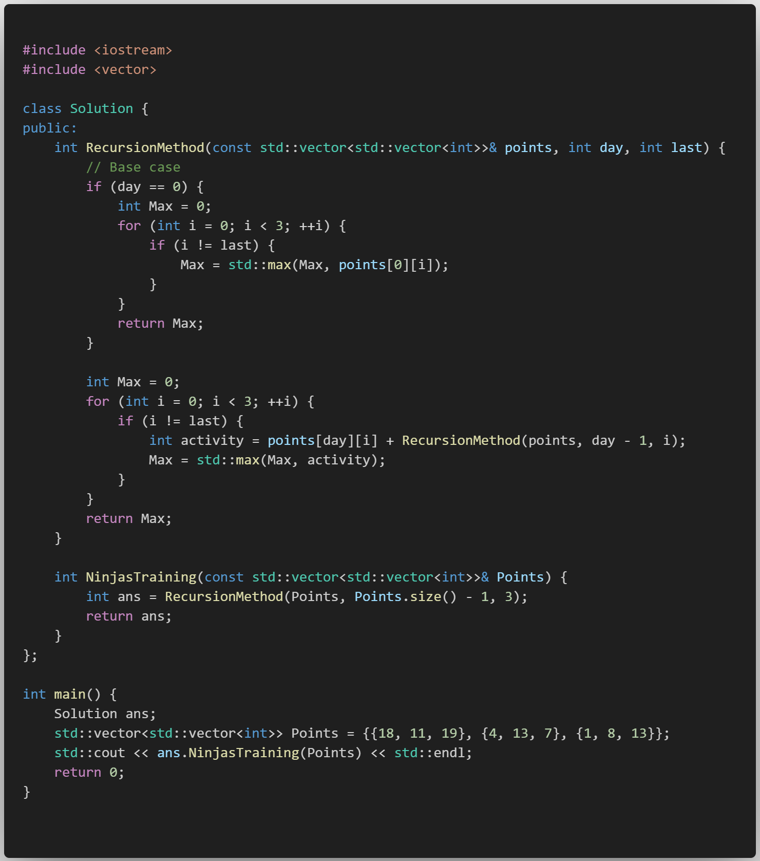 DPL7 Ninja's Training or Vacation Atcoder 2D DP 🔥