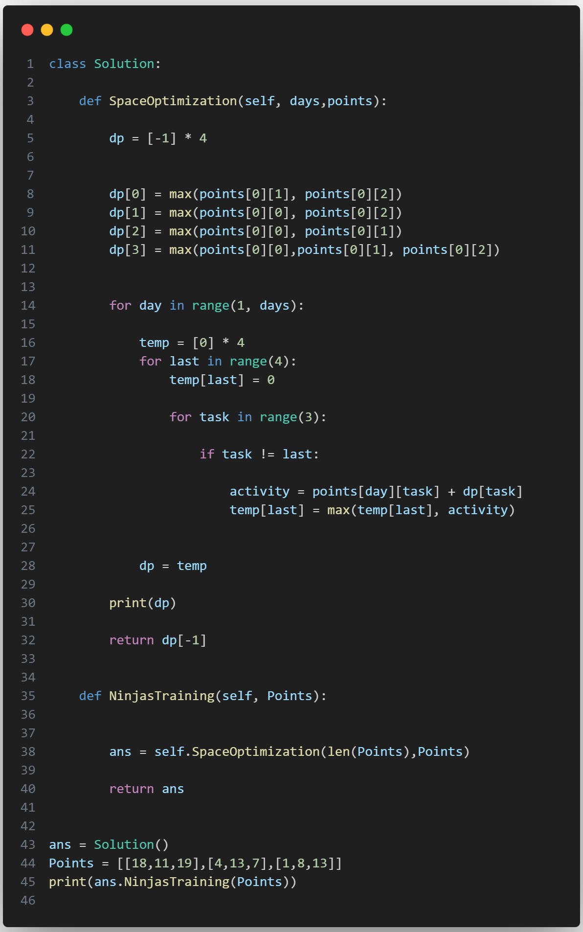 DPL7 Ninja's Training or Vacation Atcoder 2D DP 🔥